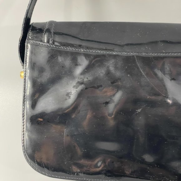 Bally | Bags | Vintage Bally Black Patent Leather Shouldercrossbody Bag | Poshmark